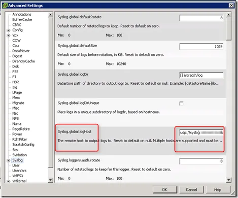 vSphere Syslog Collector troubleshooting
